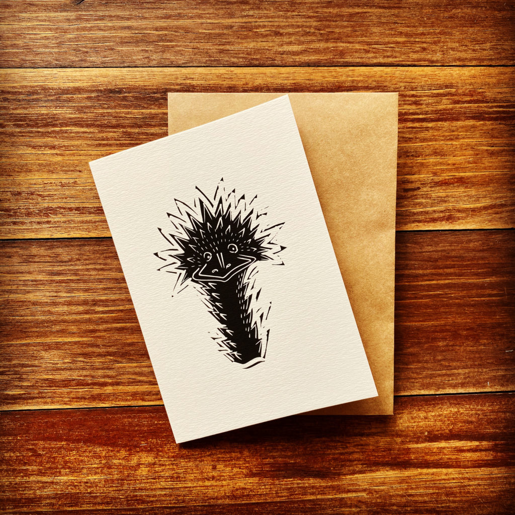 Emu Greeting Card - Eclectic Critters